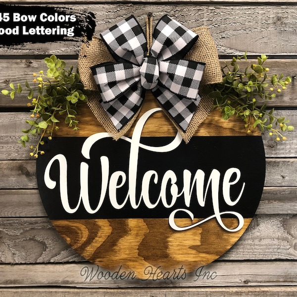 Round Welcome Sign - Etsy