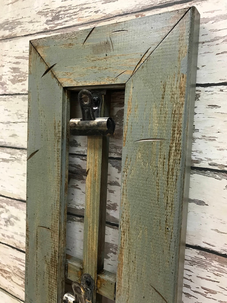 Rustic Wood Picture Frame With Clips – Farmhouse Photo Holder, Memo ...