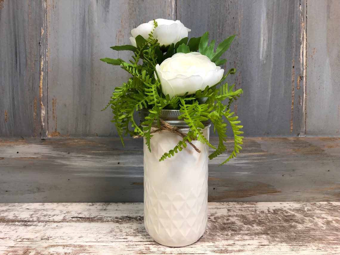 MASON Jar WEDDING Table Decor Distressed Tall QUILTED Ball | Etsy