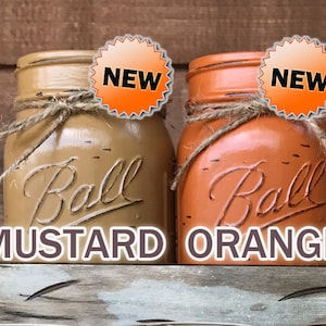 MASON Jar Decor Centerpiece (flowers Optional), 3 Ball Painted Pint ...