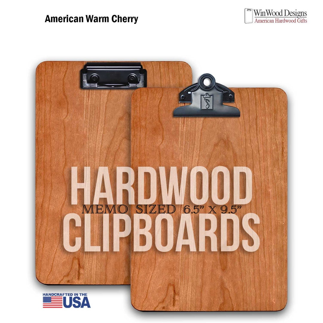 Memo Clipboard, Hardwood Clipboards, Office Gifts, Wood Clipboard Gifts ...