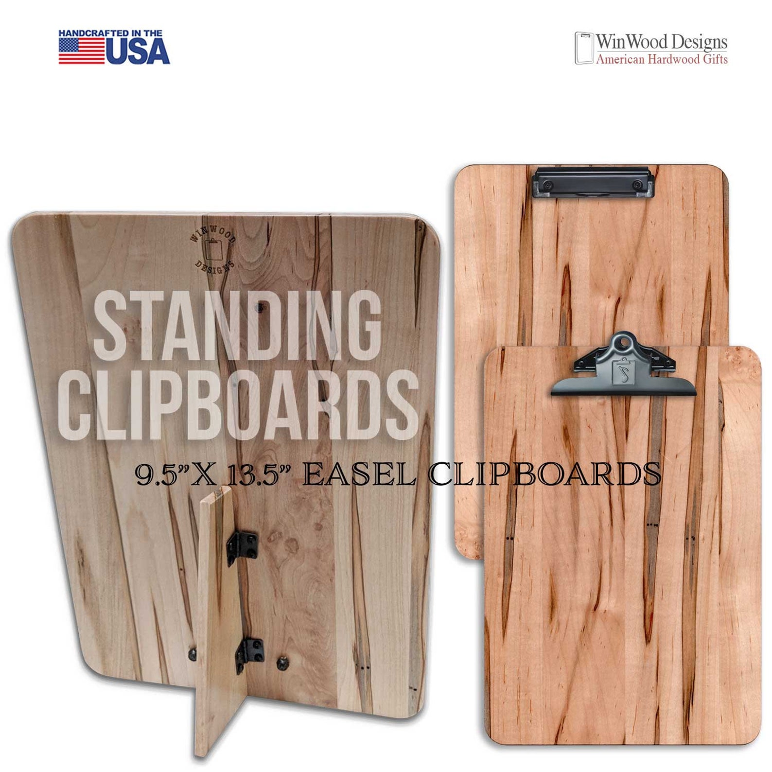 Standing Clipboard, Hardwood Display Easel, Information Clipboards 9.5 ...