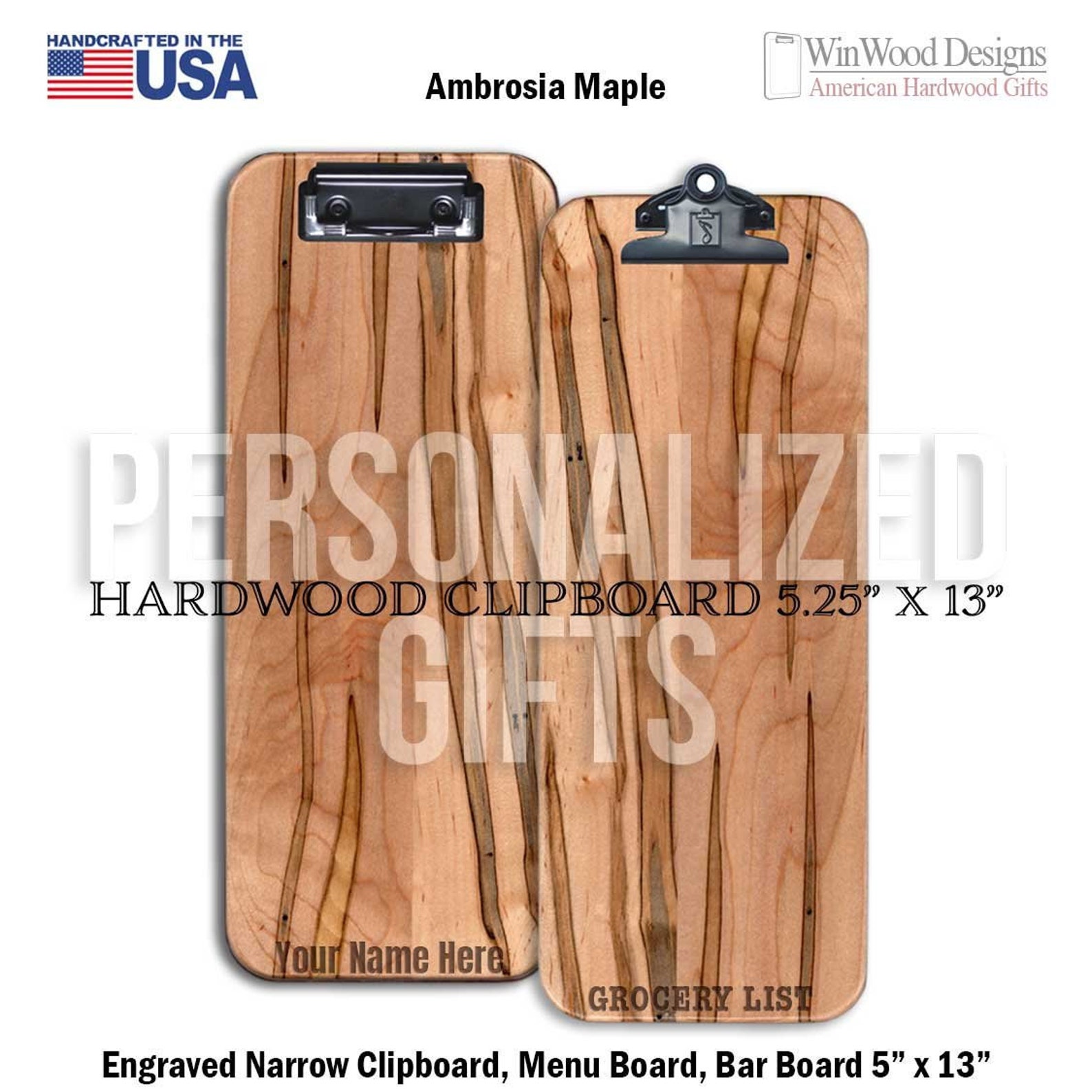 Personalized Clipboards Narrow Clipboard Hardwood Clipboard | Etsy