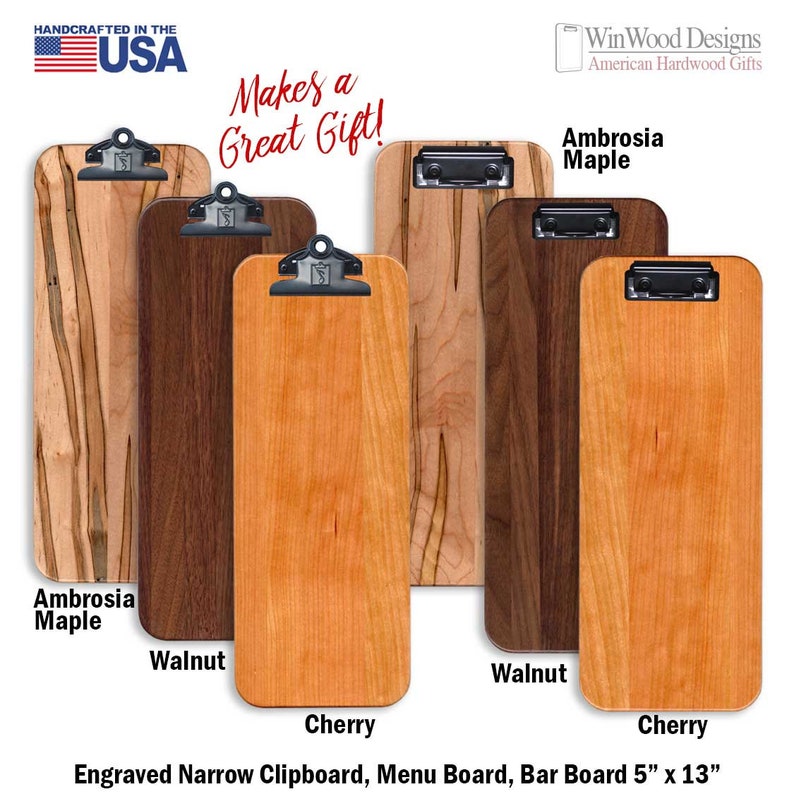 Personalized Clipboards Narrow Clipboard Hardwood Clipboard - Etsy