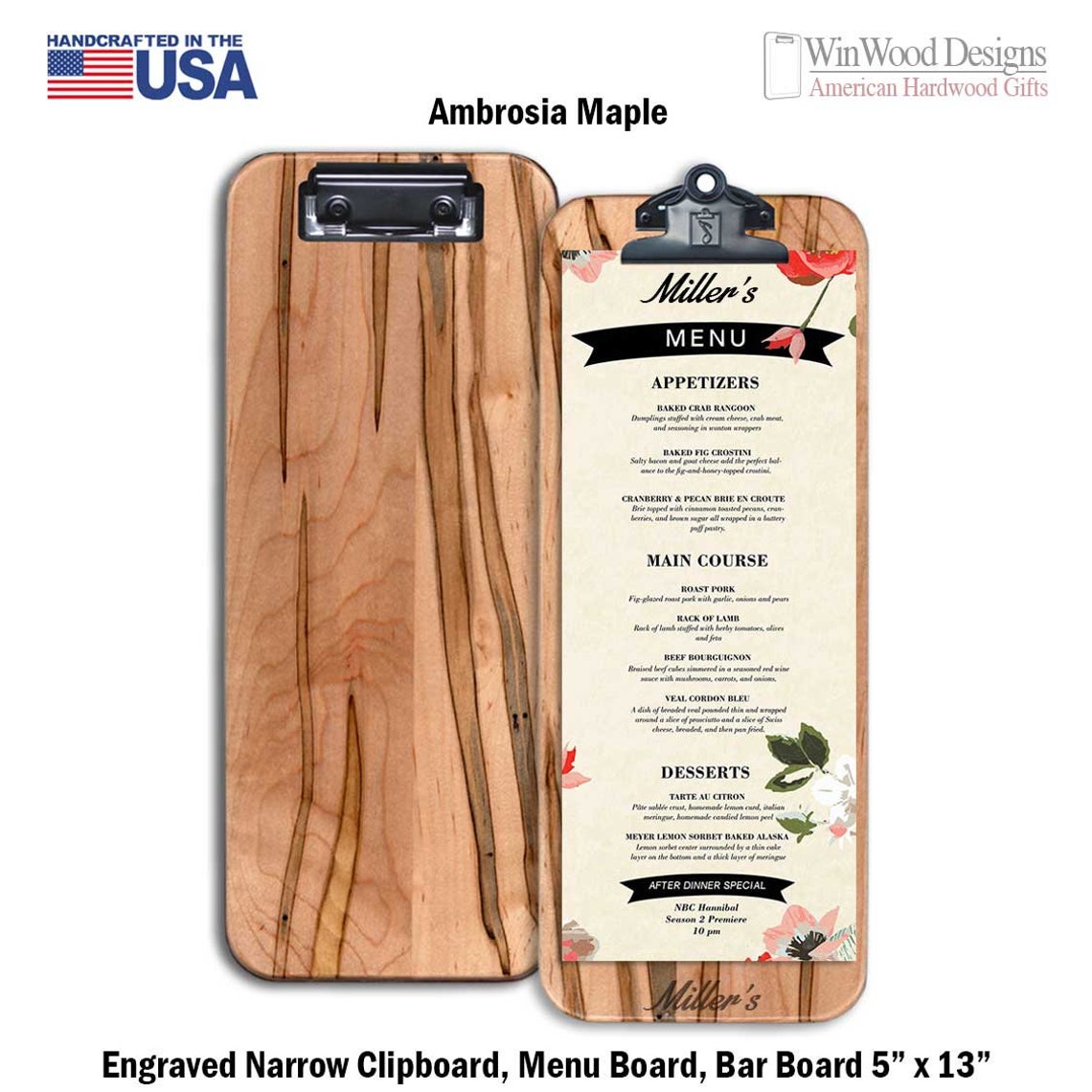 Personalized Clipboards Narrow Clipboard Hardwood Clipboard | Etsy