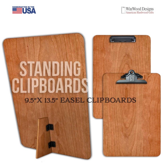 Standing Clipboard Hardwood Display Easel Information | Etsy