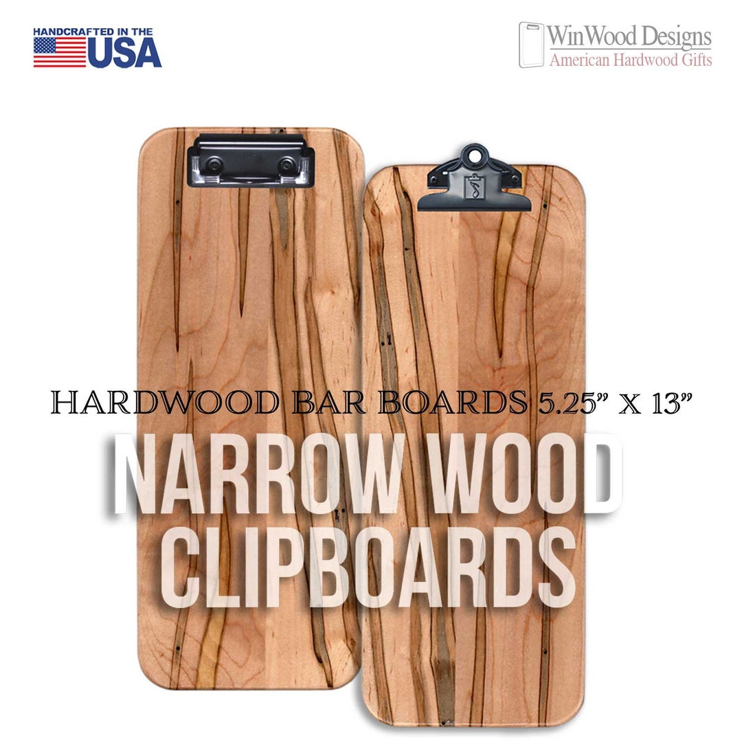 Narrow Clipboards, Hardwood Bar Boards Clipboard, Order Clipboard, Menu ...