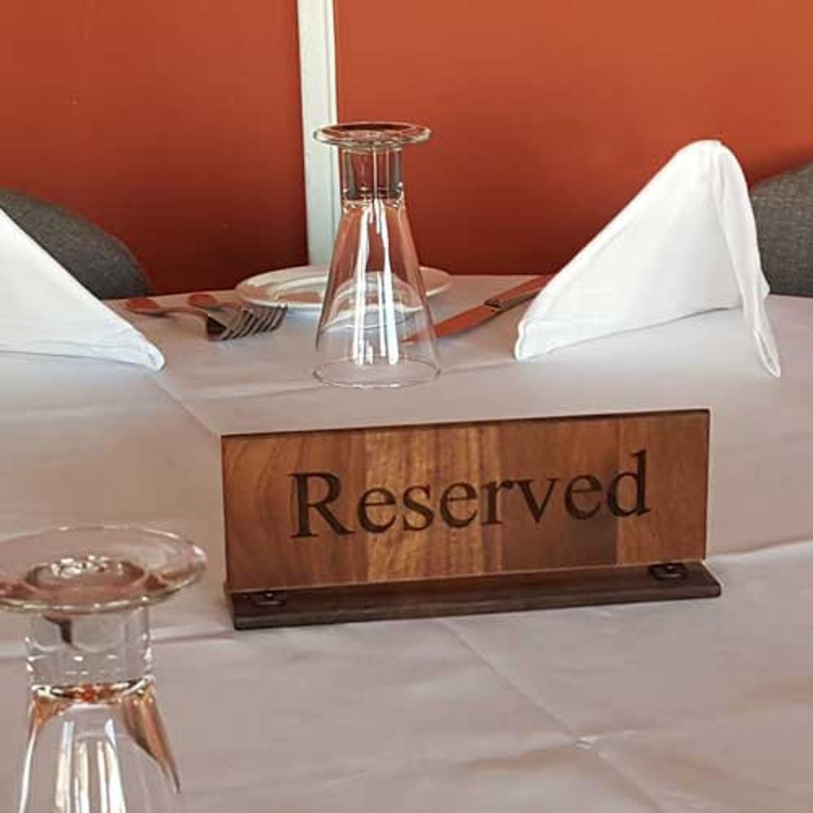 Hardwood Reserved Signs Restaurants Tabletop Reserved Sign | Etsy