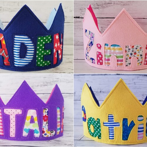 Personalized Felt Birthday Crown | Etsy
