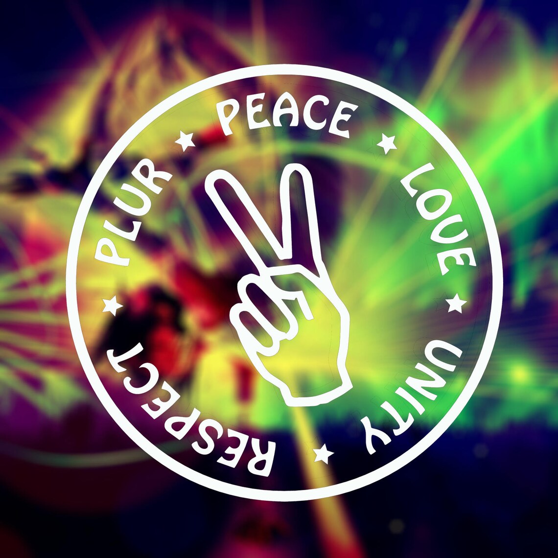 PLUR Decal: PLUR car sticker Festival Season EDC Peace Love | Etsy