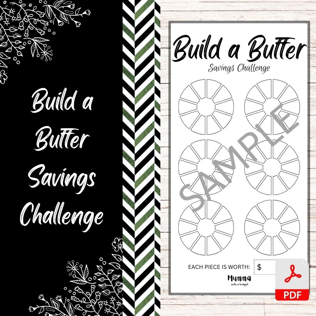 Build a Buffer Savings Challenge A4 & A6 Printable PDF Sinking Funds ...