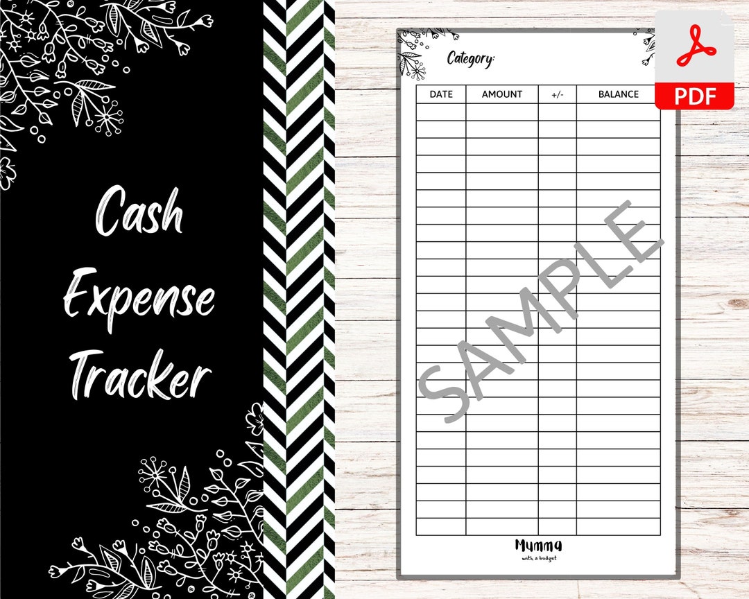 Cash Expense Tracker A6 Printable PDF Sinking Funds, Savings Challenge ...