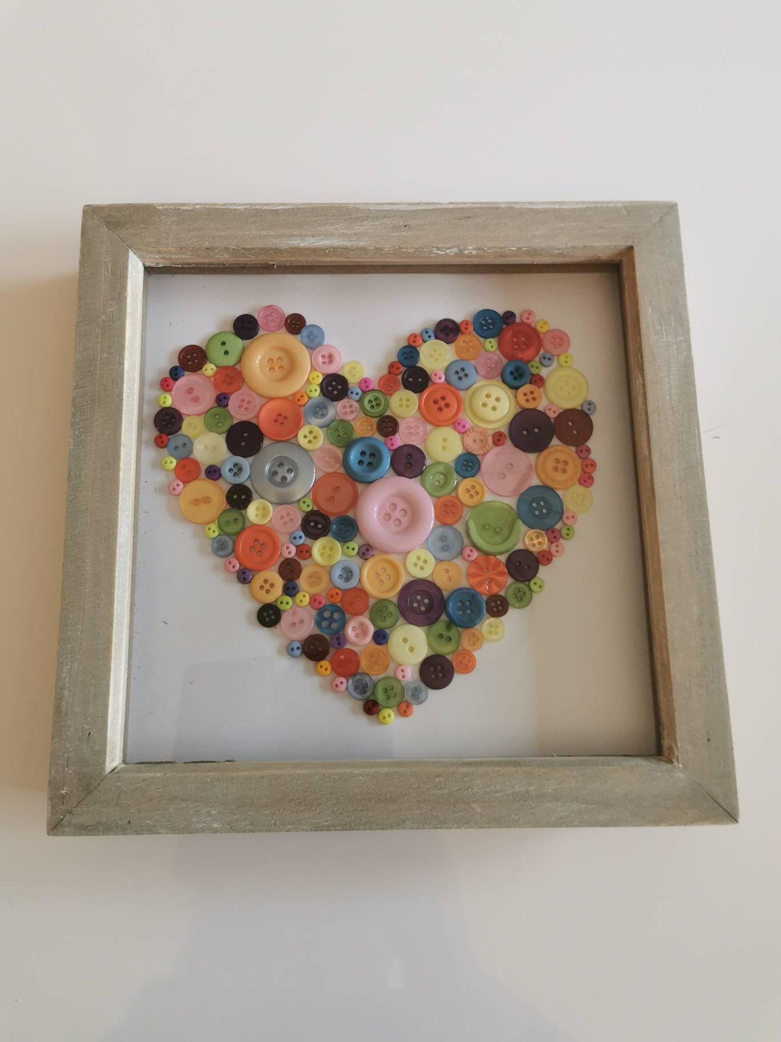 Bespoke Button Heart Picture - Etsy