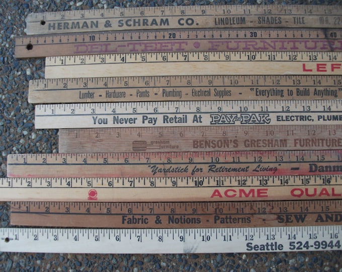 Vintage Yard Stick Business Advertising Promotional Items / Price is ...