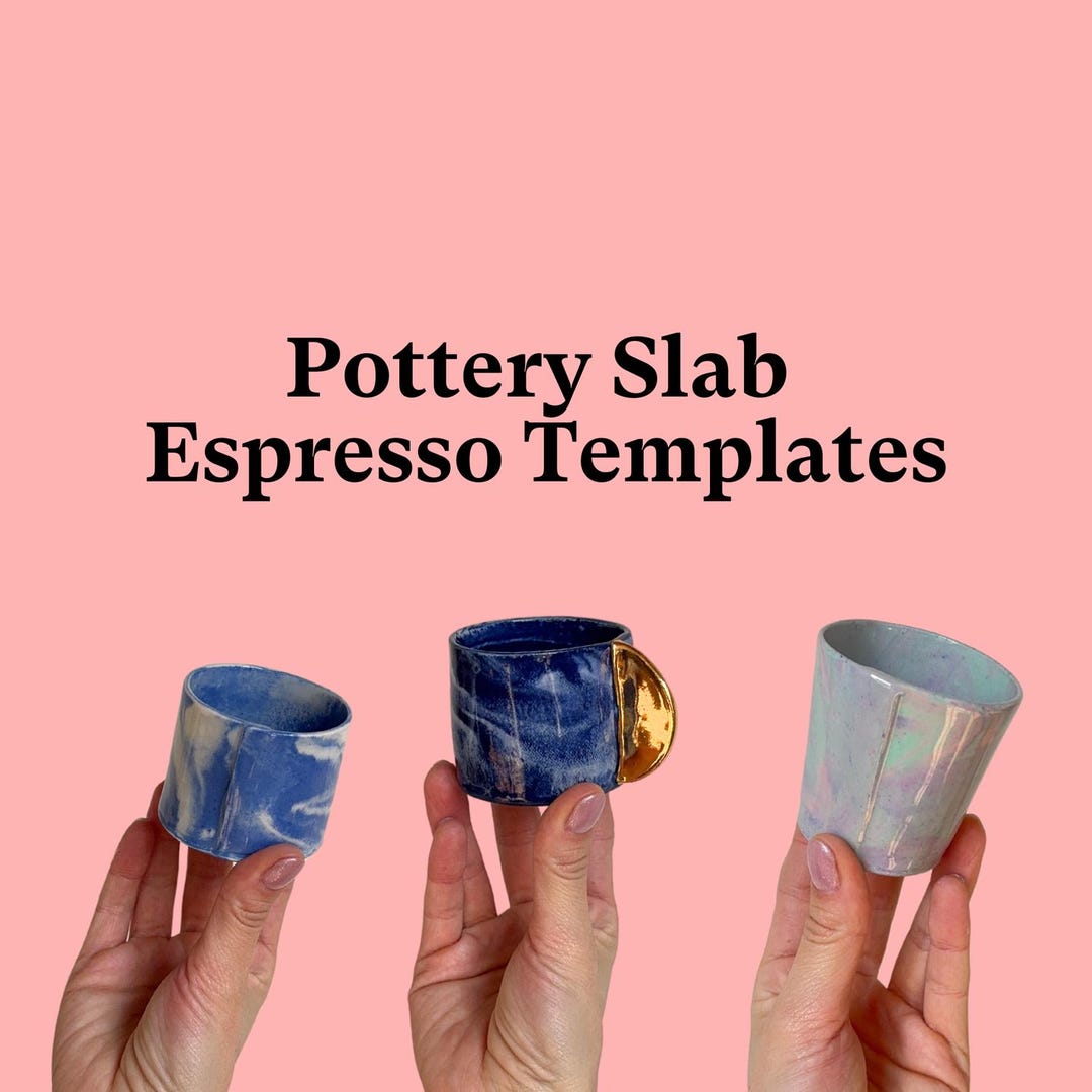 Slab-built Template | Handbuilt Espresso Cups Template | Beginners ...