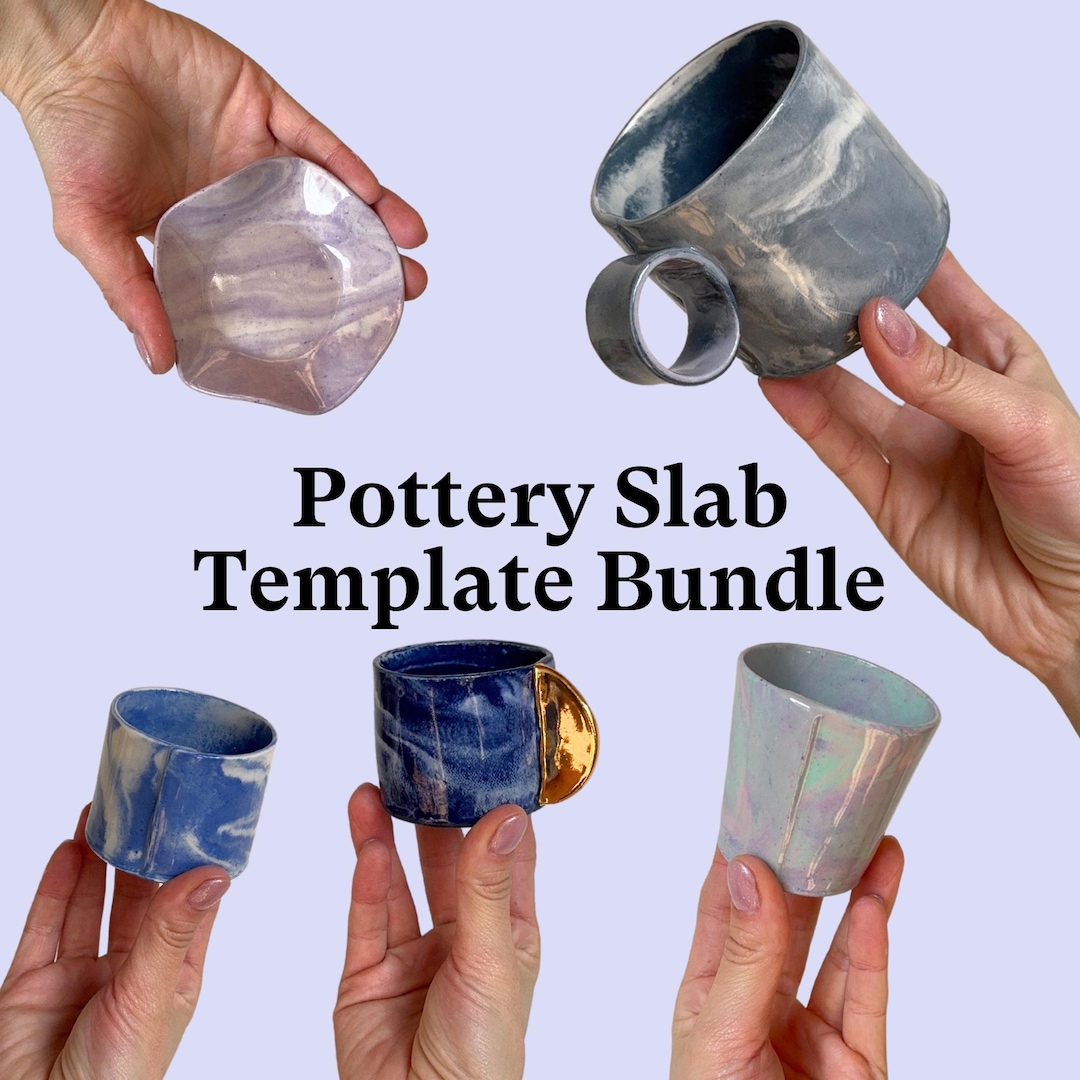 Pottery Template Mugs Bundle | Slab-building Pottery Template ...