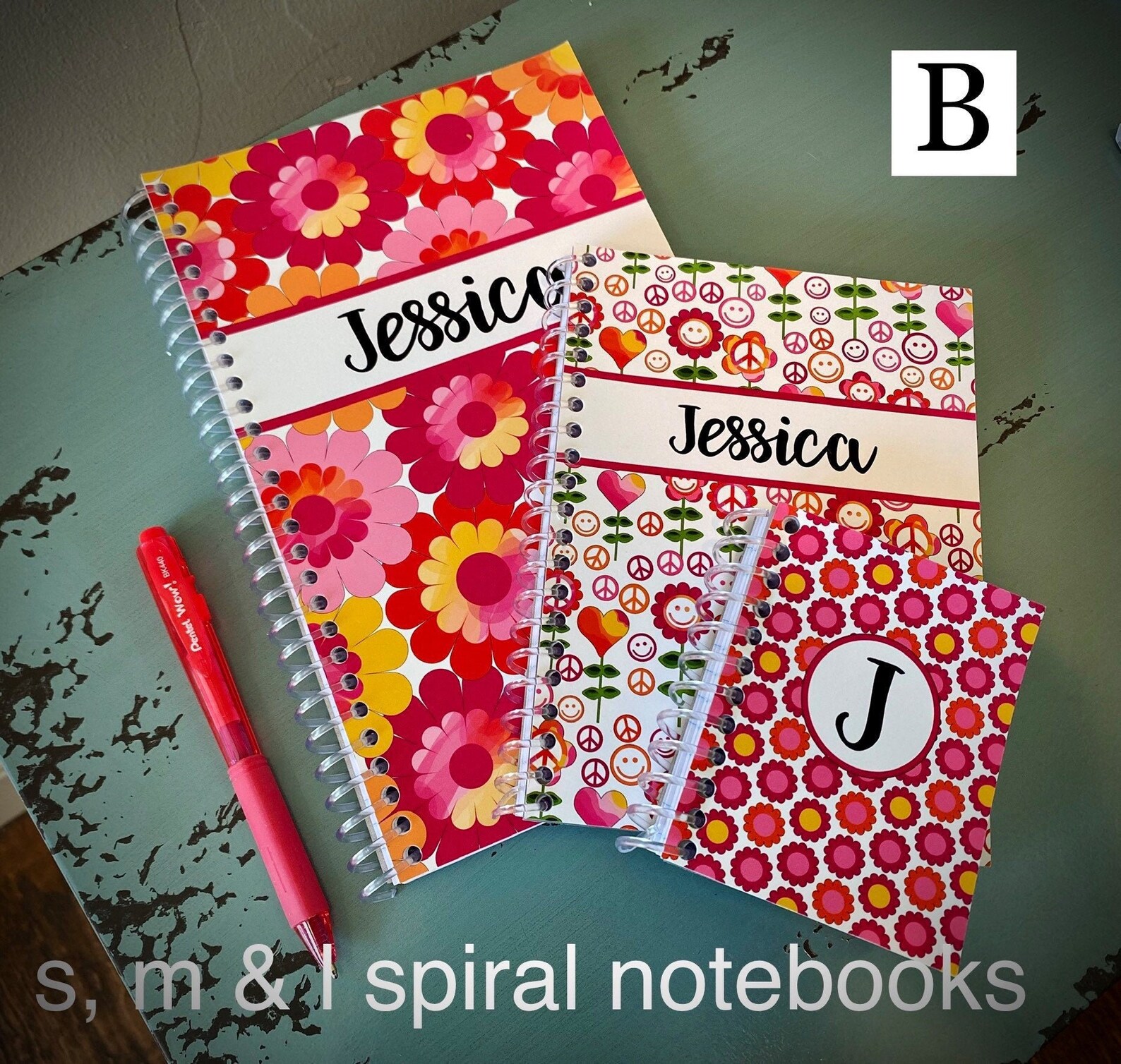 Personalized Notebook Spiral Notepad Teen Girl Gift Set Note - Etsy