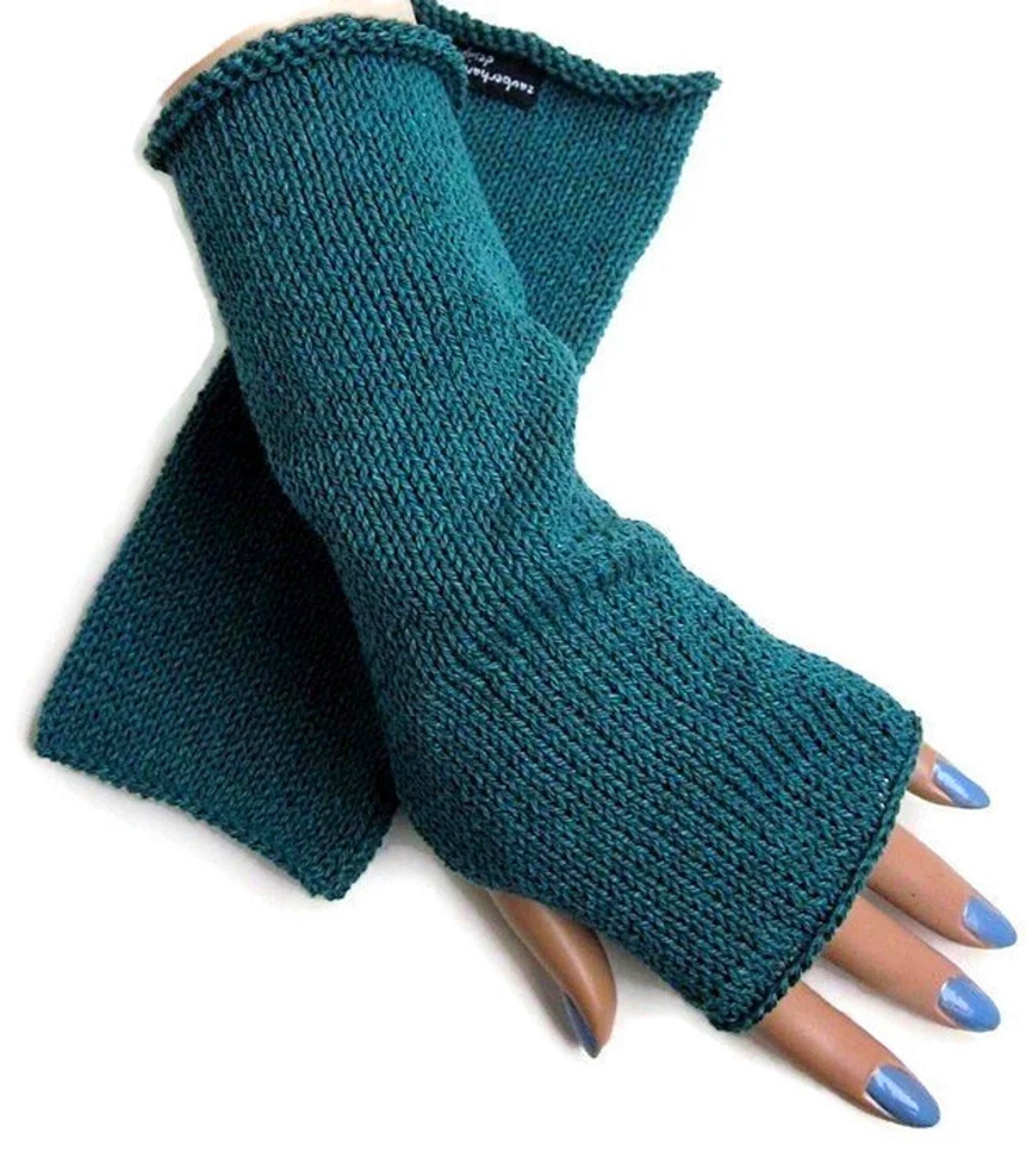 Cotton Armwarmers Fingerless Mittens Thumbhole Fall Mittens - Etsy