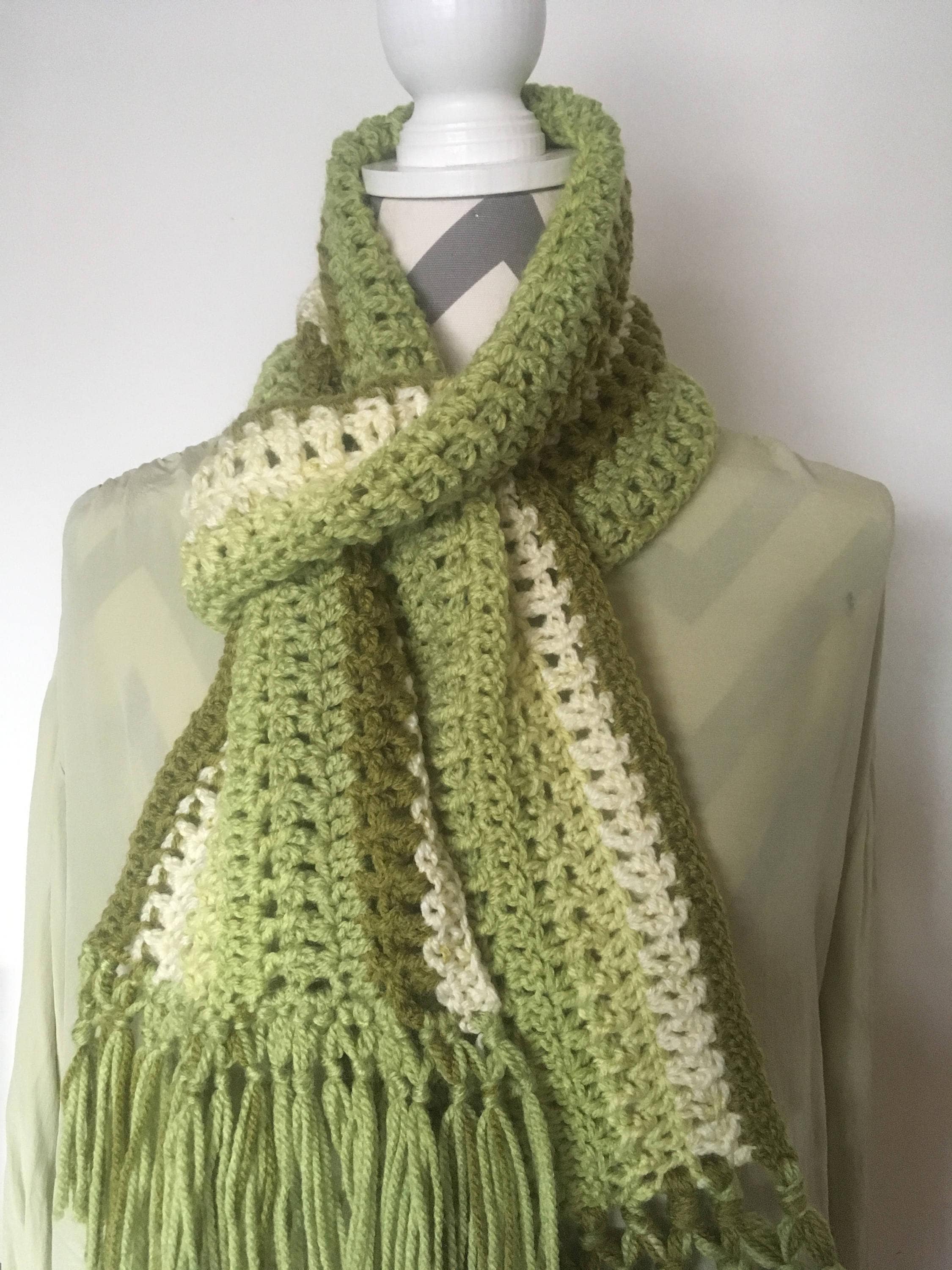 Two Sided Textured Scarf Pattern, Single Caron Cake, Unisex Scarf, Men ...