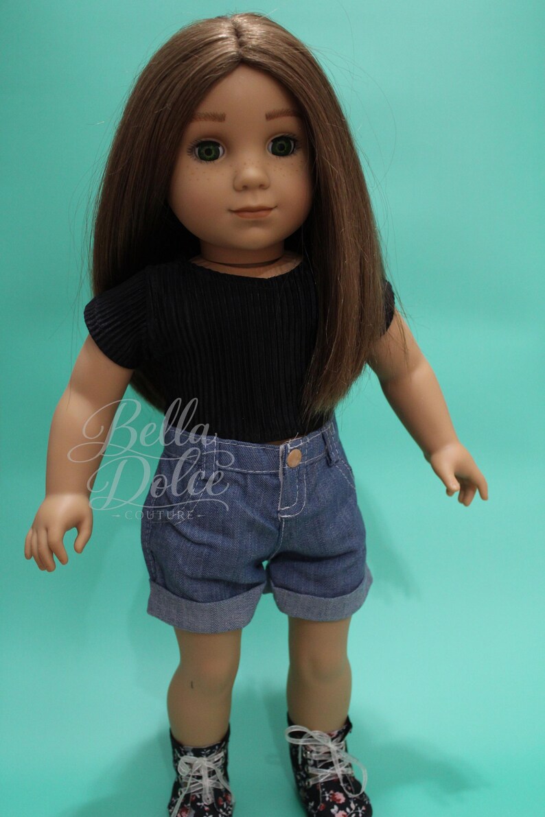 Custom 18” AG Doll • OOAK Green Eyes • Logan Base • Brown Hair ...