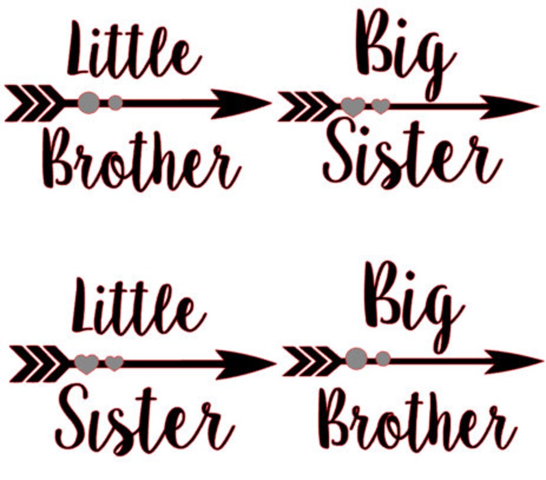 Big/little Sister/brother SVG File - Etsy
