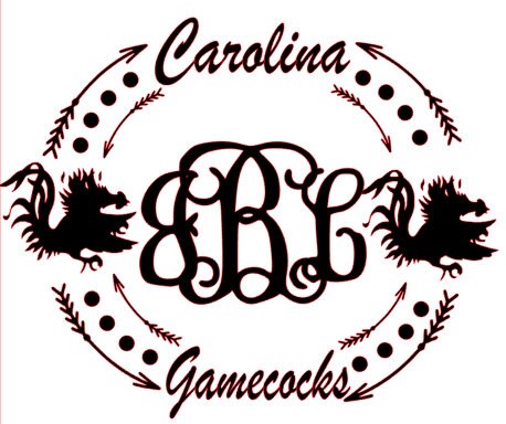 Gamecock Arrow Monogram - Etsy