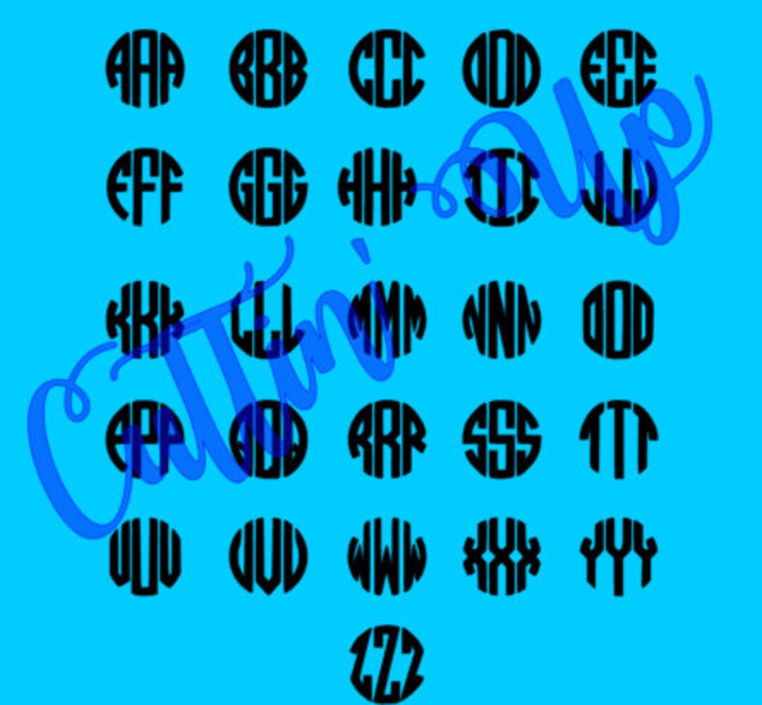 Circle Font SVG - Etsy