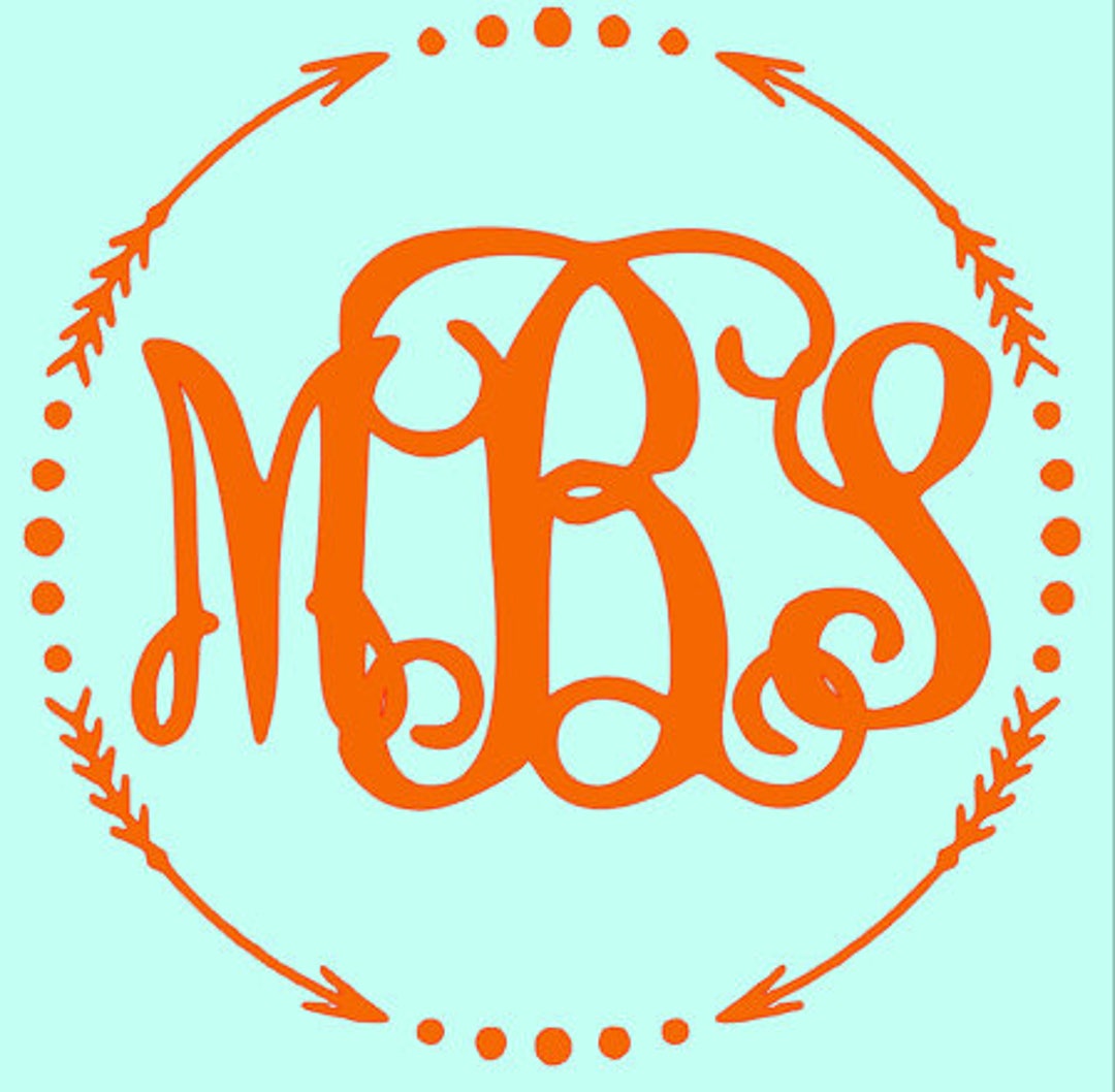 Arrow Circle Monogram SVG - Etsy