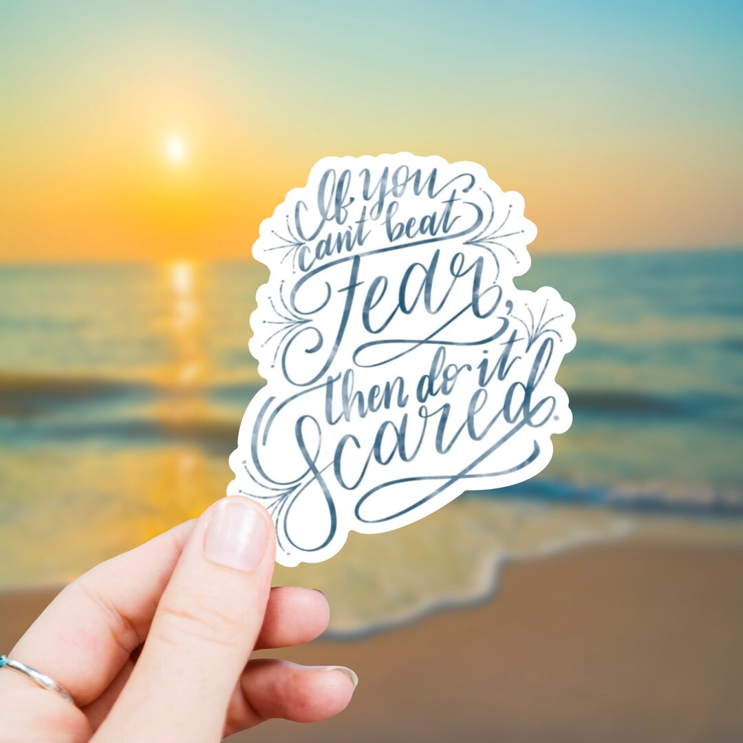 Do It Scared Waterproof Vinyl Sticker Empowering Sticker Mental Health ...