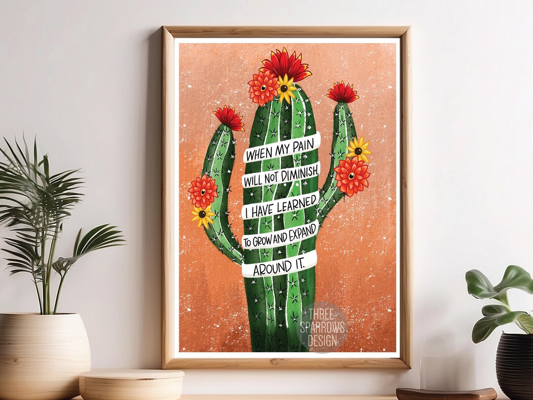 ACT Therapy Office Art: Cactus Analogy Print - Etsy