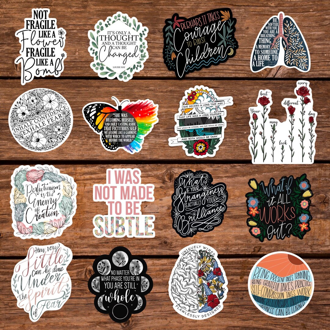 Pick Any 5 Stickers Sticker Bundle Waterproof Vinyl empowering Stickers ...