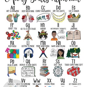 Coping Skills Alphabet Poster Coping Skills for Kids Poster - Etsy
