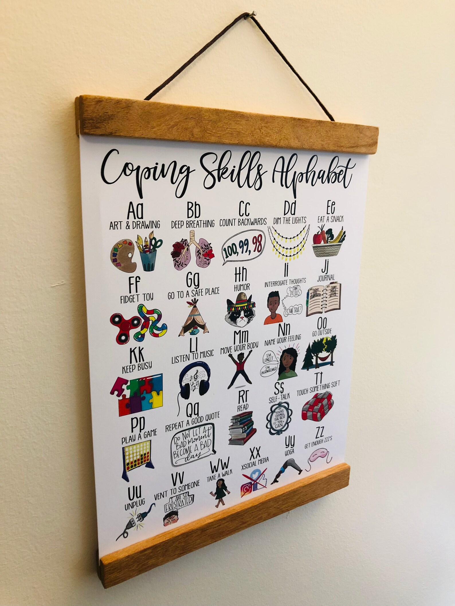 Coping Skills Alphabet Poster Coping Skills for Kids Poster - Etsy