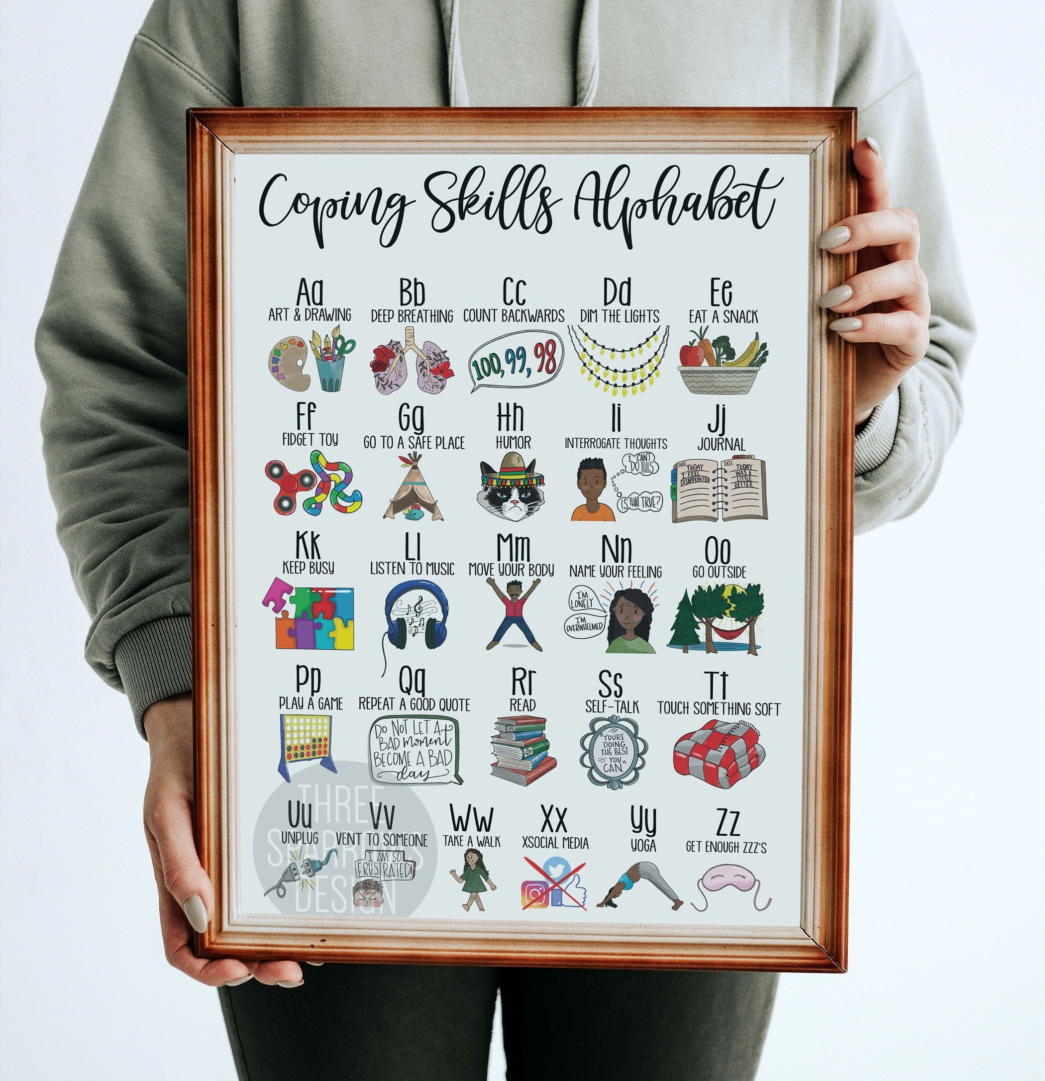 Coping Skills Alphabet Poster| Coping Skills for Kids sold by BilCole ...