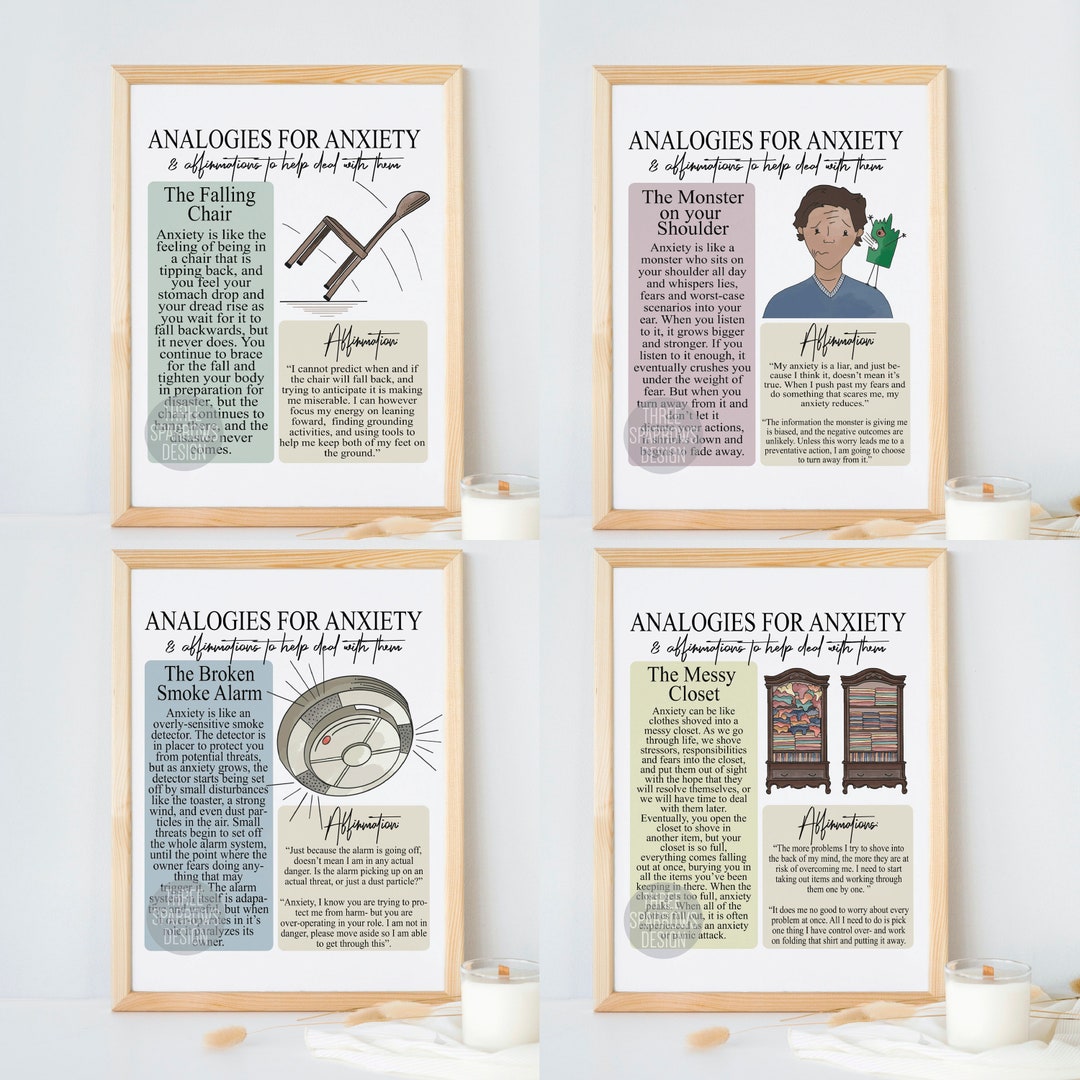 Anxiety Analogies Poster Set: Social Emotional Learning (digital Download) - Etsy