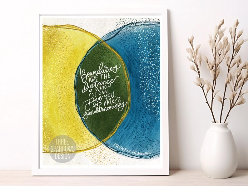 Boundaries Quote Print: Prentis Hemphill Mental Health Art - Etsy