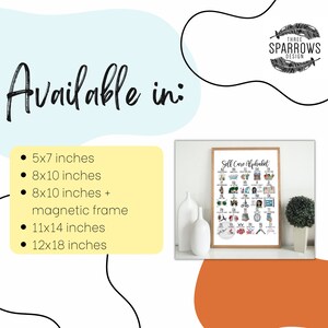 Self Care Alphabet Abc's of Self Care Mental Health Art Alphabet Poster ...
