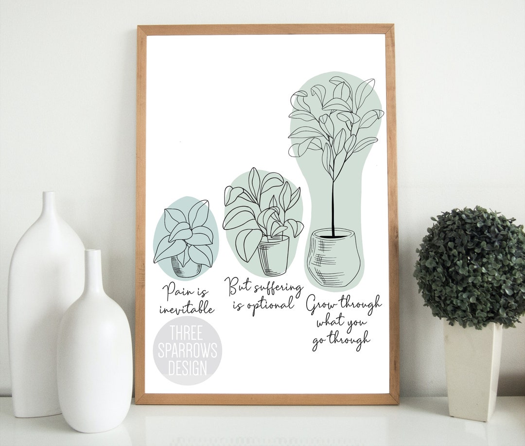 PRINTABLE - Grow Through What You Go Through - Healing Wall Art - Good ...