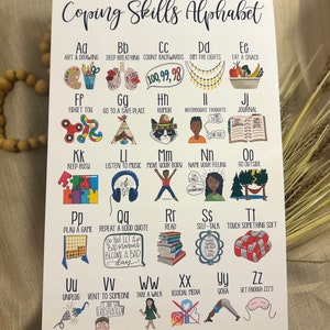 Coping Skills Alphabet Poster Coping Skills for Kids Elementary School ...