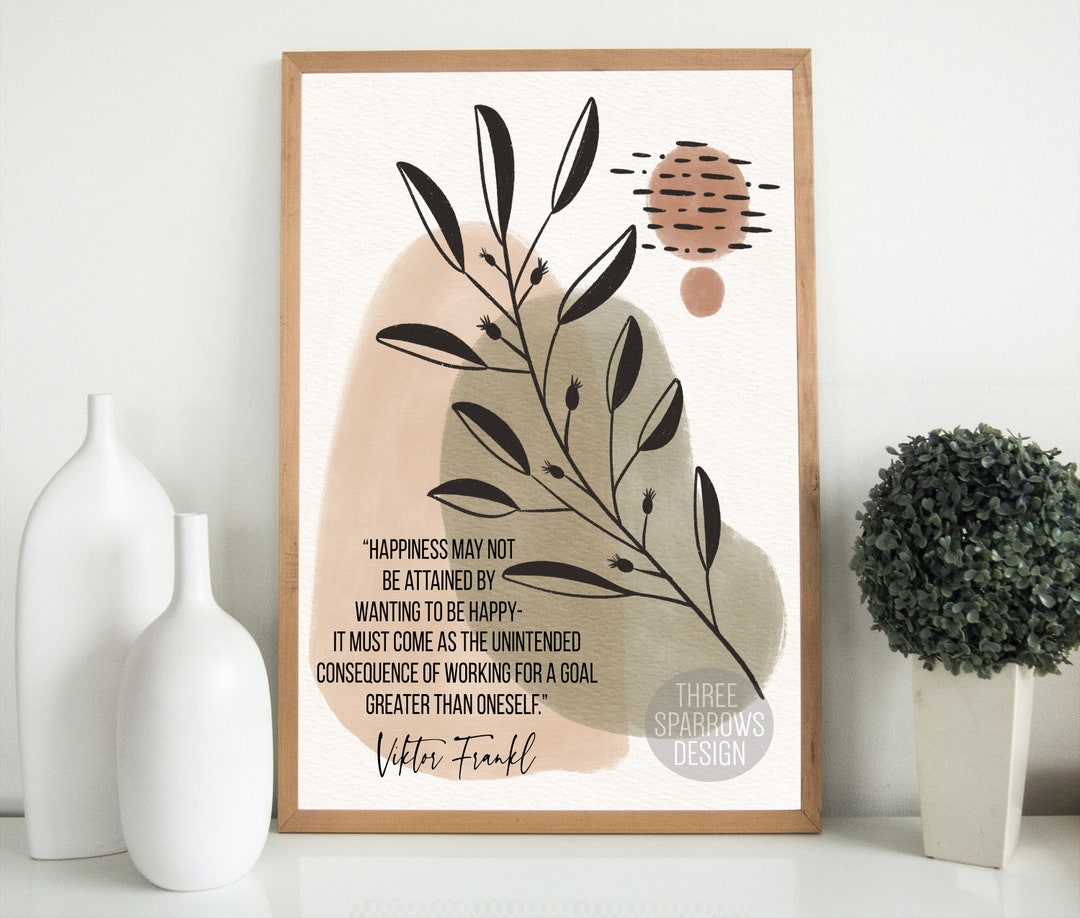 Viktor Frankl Quote - Psychologist Quote Wall Art - Neutral Warm Tone ...