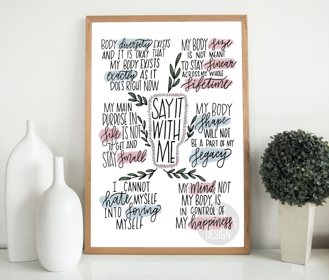 Body Positive Mantras Body Positivity Affirmations Mirror Affirmations ...