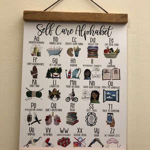 Self Care Alphabet Abc's of Self Care Mental Health Art - Etsy