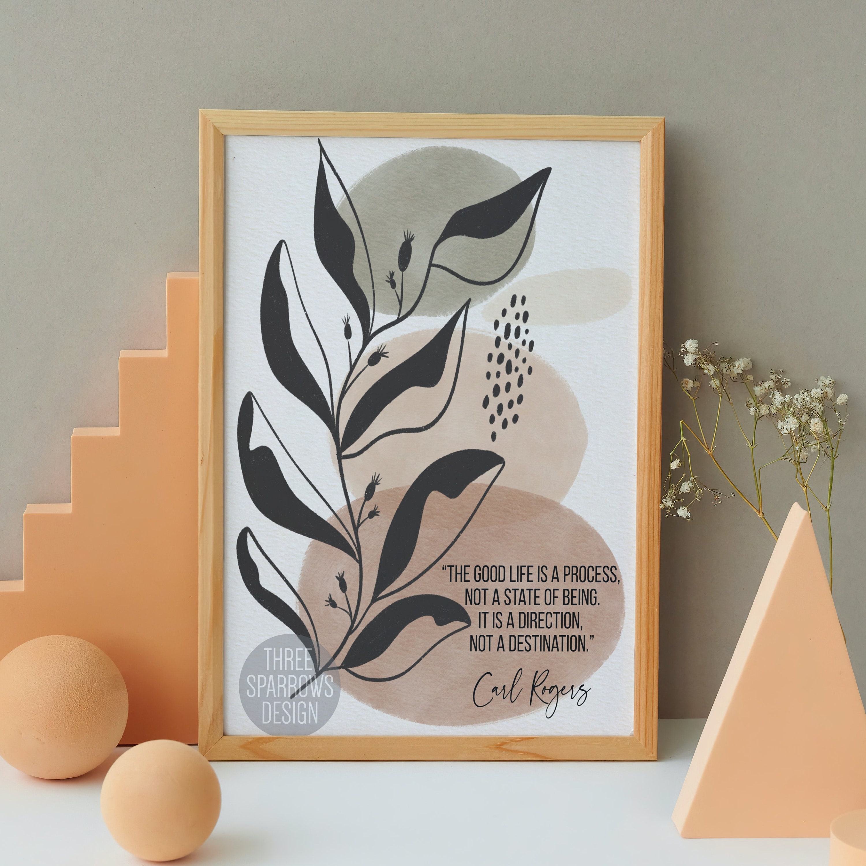 Carl Rogers Quote the Good Life is a Process Inspirational - Etsy