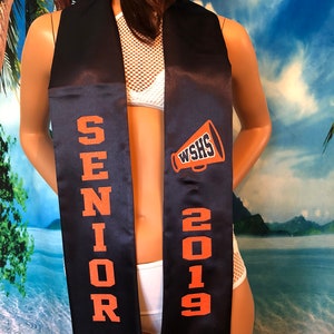 Graduation Stole Graduate Pageant Stole Senior Sash BLING | Etsy