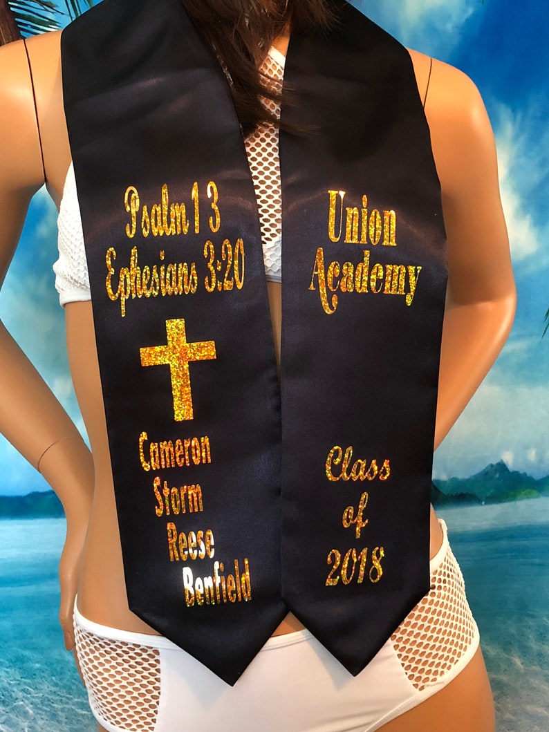 Graduation Stole, Graduate, Psychology Stole, Senior Sash, BLING ...