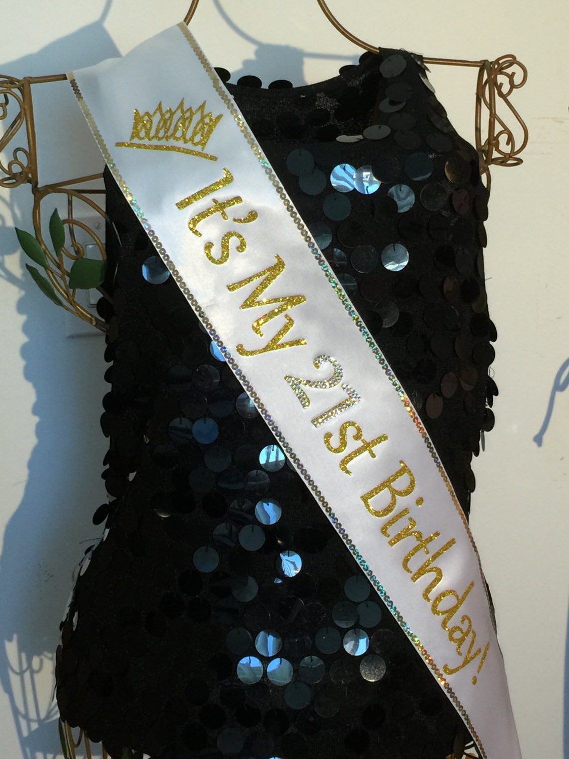 21st Birthday Sash, Birthday Sash, Birthday Banner, PERSONALIZED, Trim ...