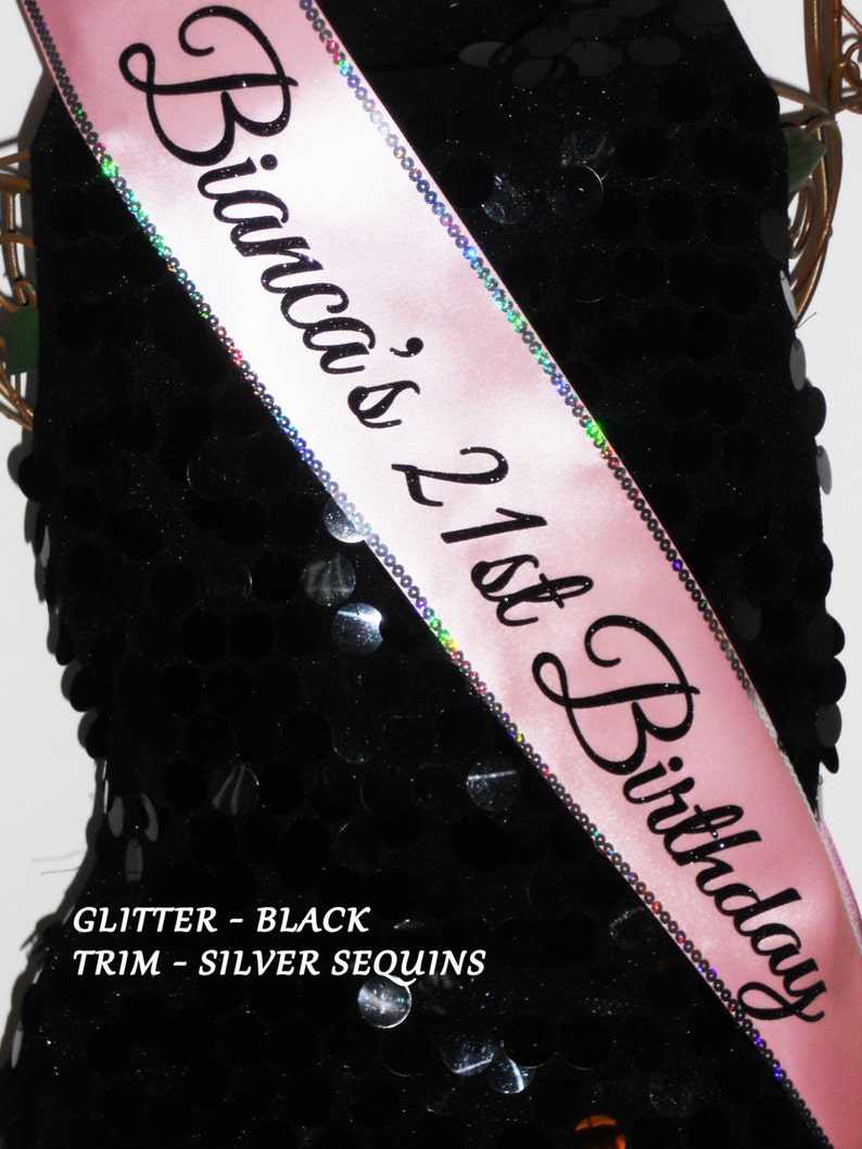 25th BIRTHDAY Sash 2130 40 50 60 Birthday Sash.TRIM | Etsy