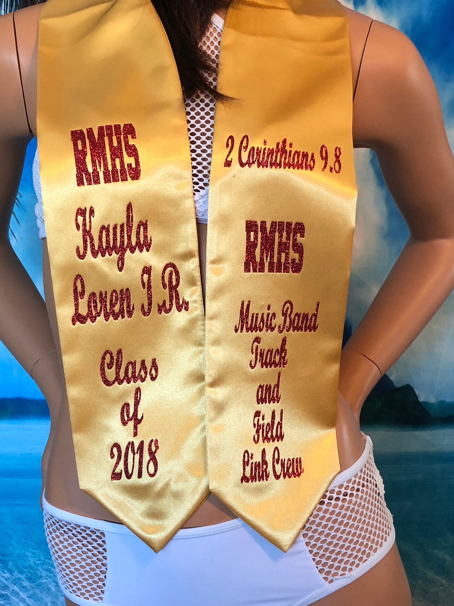 Graduation Stole Graduate Pageant Stole Senior Sash BLING | Etsy
