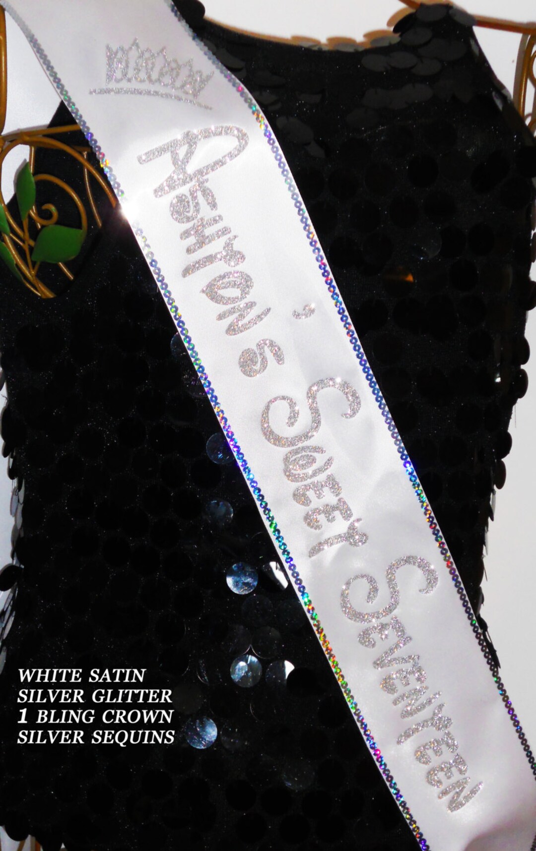 Sweet 16, Sixteen and Sweet, Sweet 16 Sash, PERSONALIZED, TRIM & BLING ...