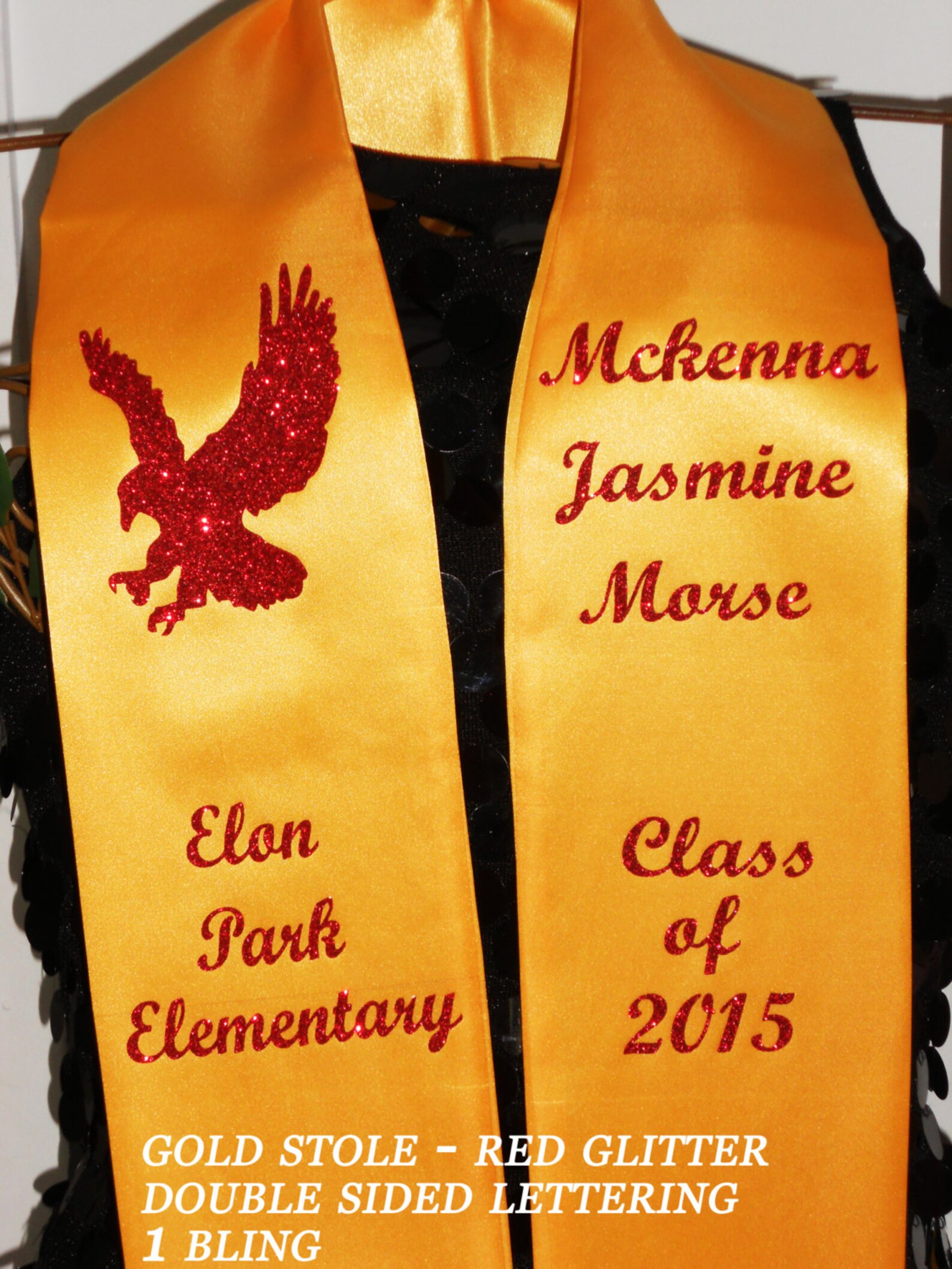 Graduation Stole Graduate Pageant Stole Senior Sash BLING | Etsy